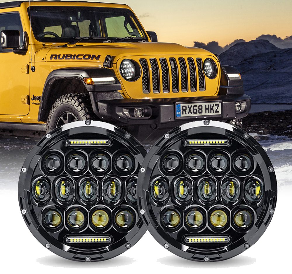 Doxmall 7 inch LED Headlight for Jeep Wrangler JK TJ LJ LED Headlamp ...