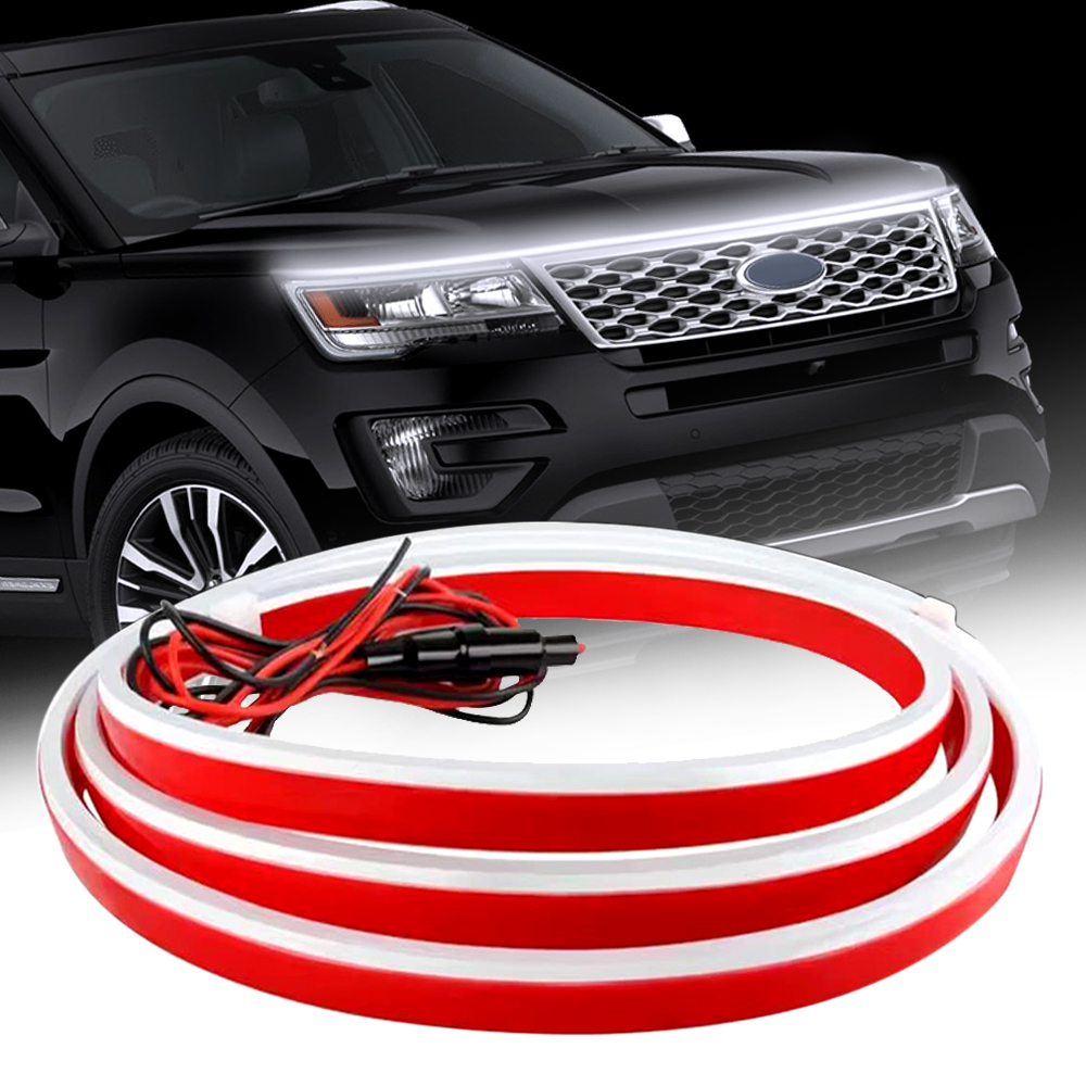 Doxmall 59 Inch Dynamic White Car Hood Light Strip with Scanning ...