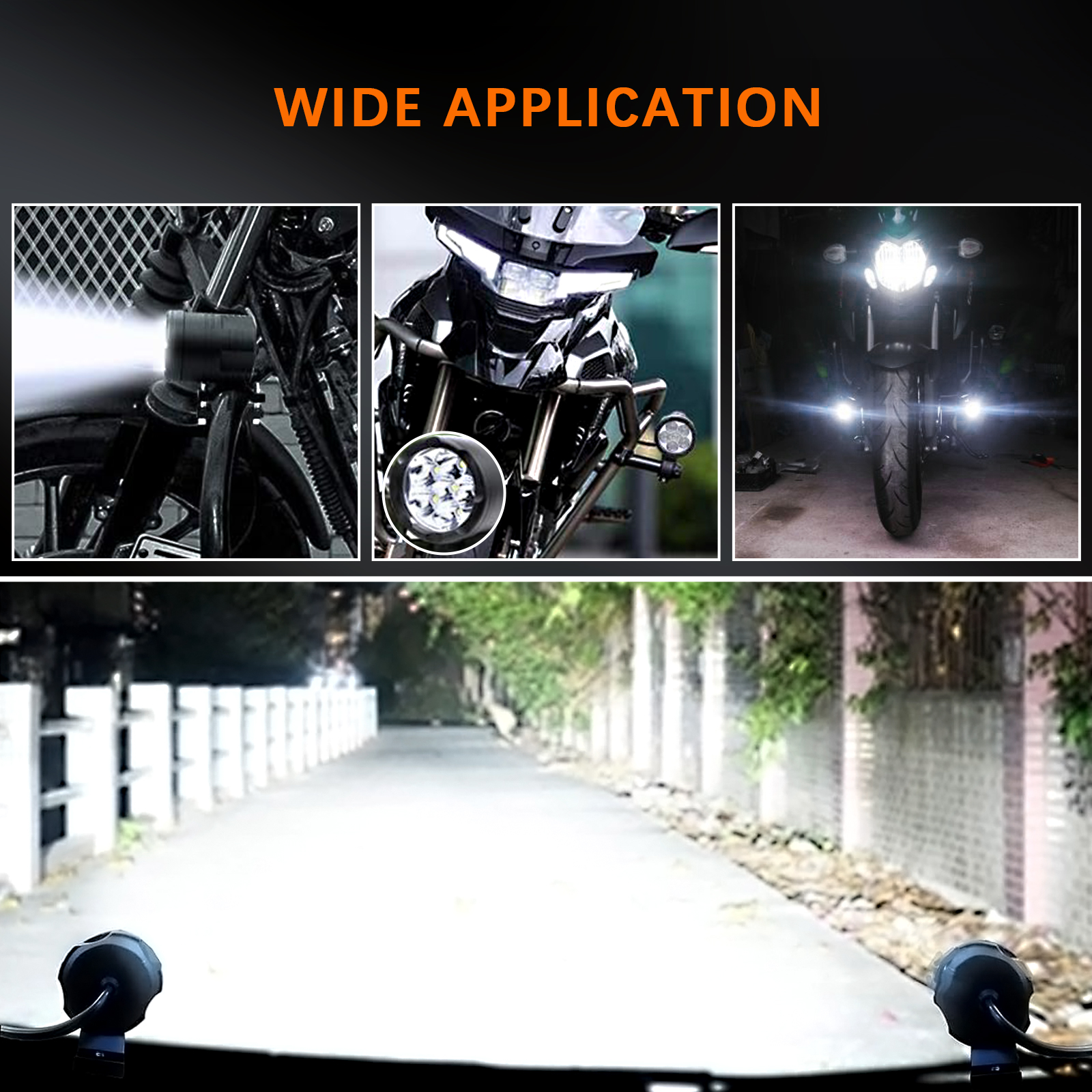 DOXMALL LED Spotlight 60W White Strobe Light 6000K Fit for Motorcycle ...