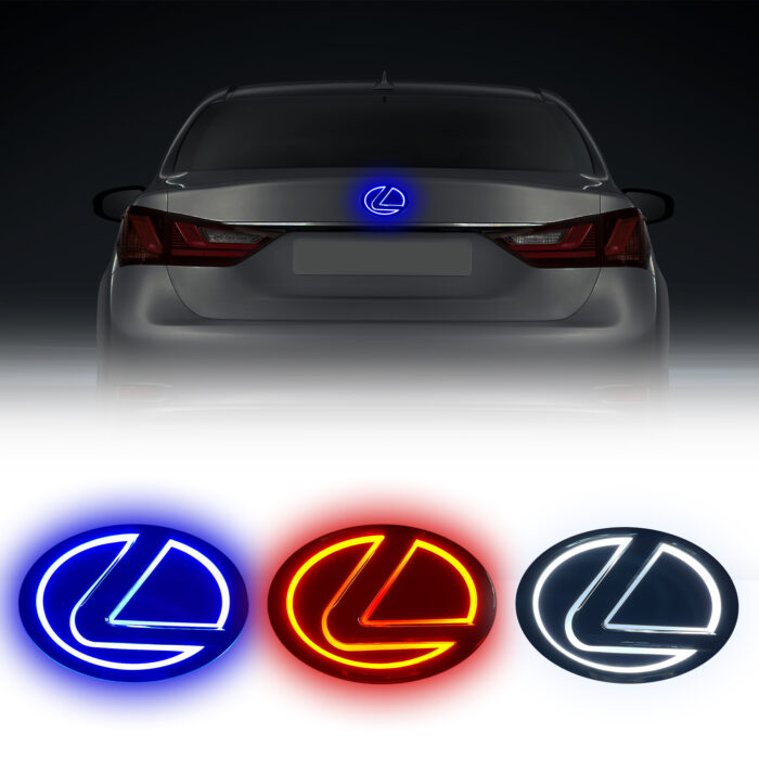 Lexus Logo Light Up Emblem Illuminated Rear Badge with White Blue Red ...