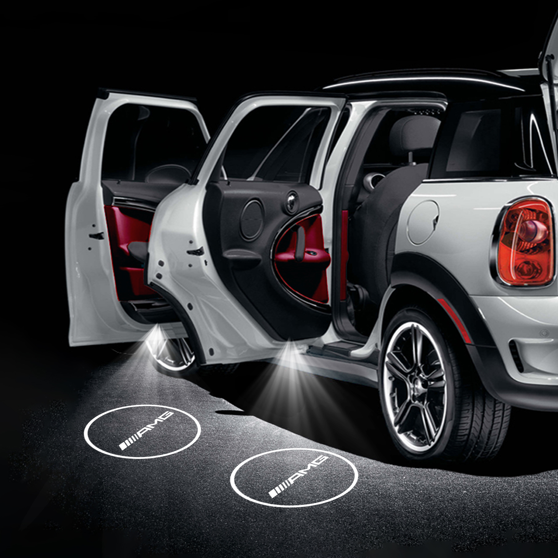 HD Mercedes Benz Logo Light Door No Fade Courtesy Projector Lights ...