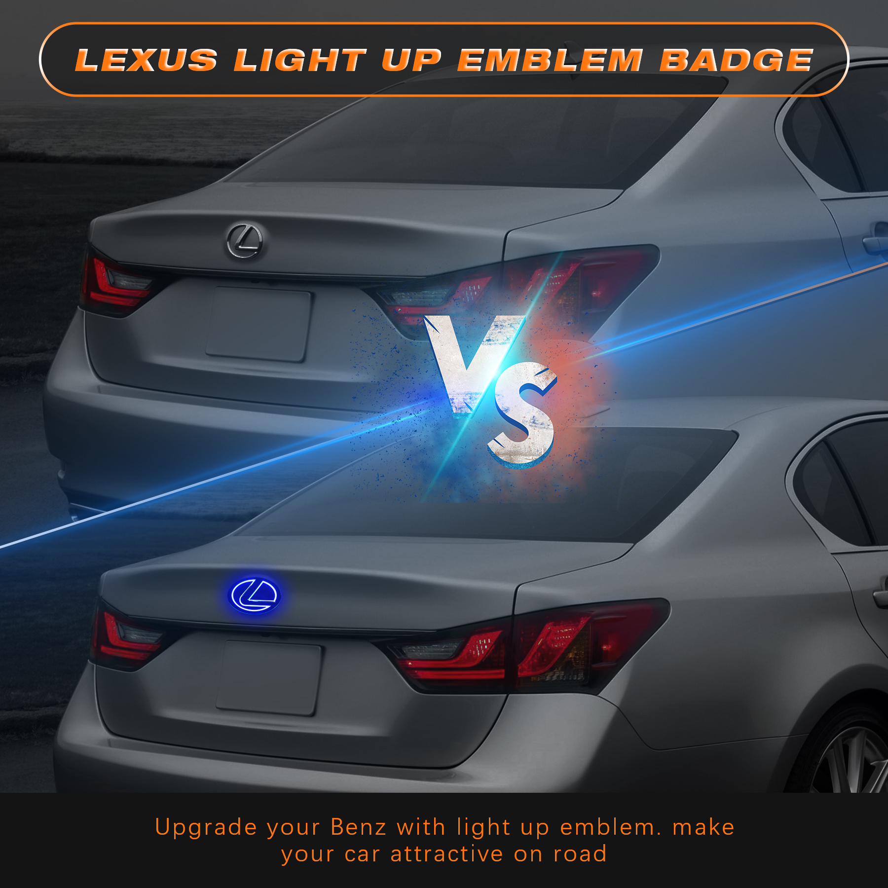 Lexus Logo Light Up Emblem Illuminated Rear Badge with White Blue Red ...