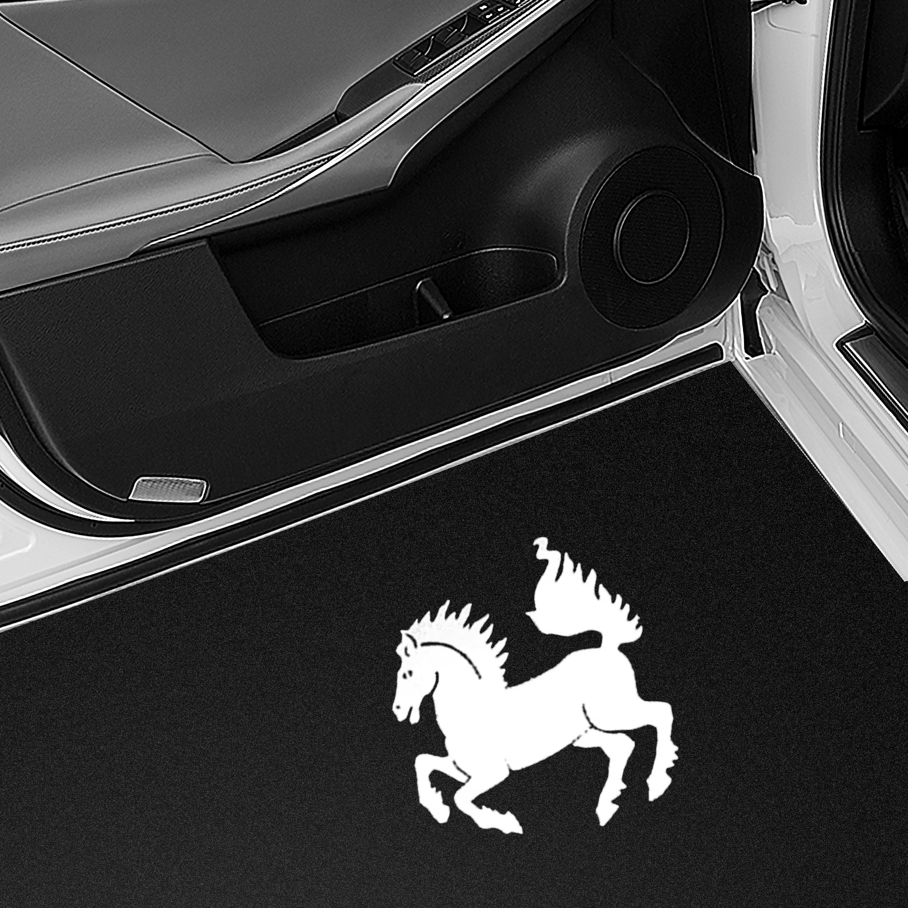 HD Porsche Logo Courtesy Projector Lights No Fade Car Door Light ...