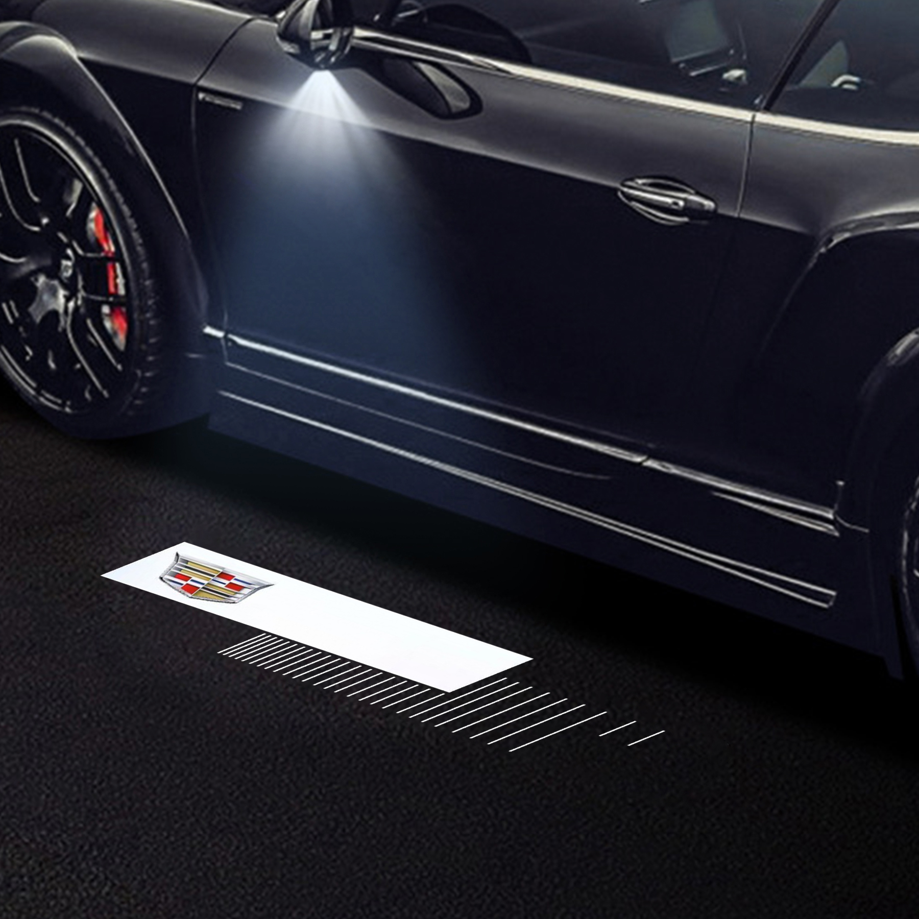 HD Cadillac Logo Side Mirror Puddle Light for ATS CT4 CT5 CT6 Escalade ...