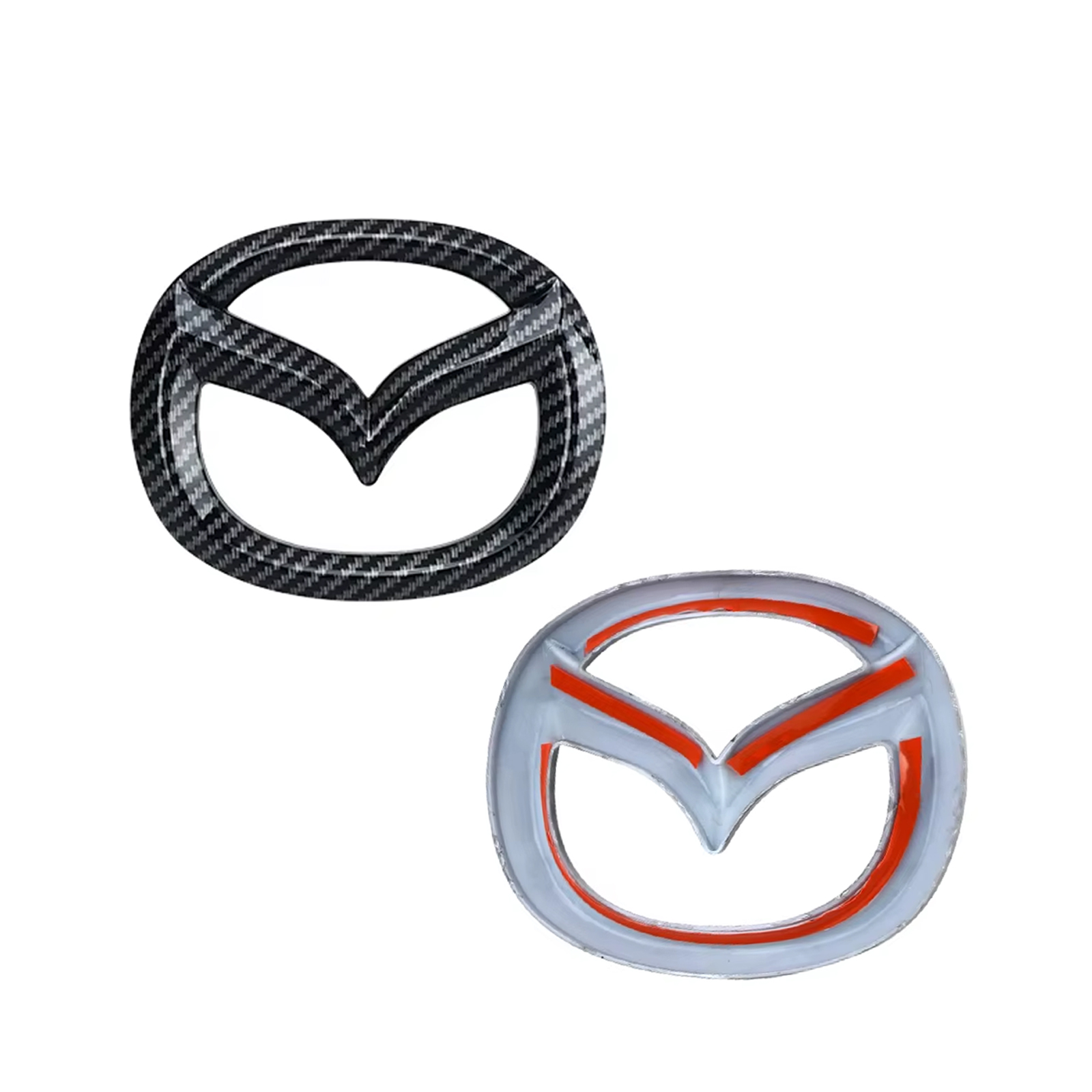 Mazda Logo Rear Front Grille Badge Lossless Installation Carbon Fiber ...