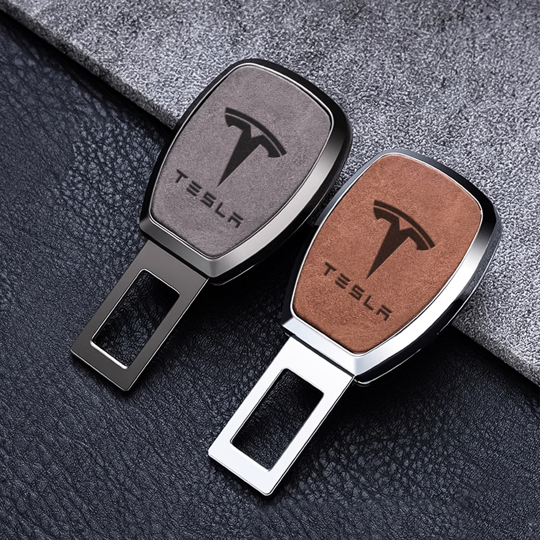 Universal Tesla Logo Metal Car Seat Belt Extension Auto Belts Extender ...