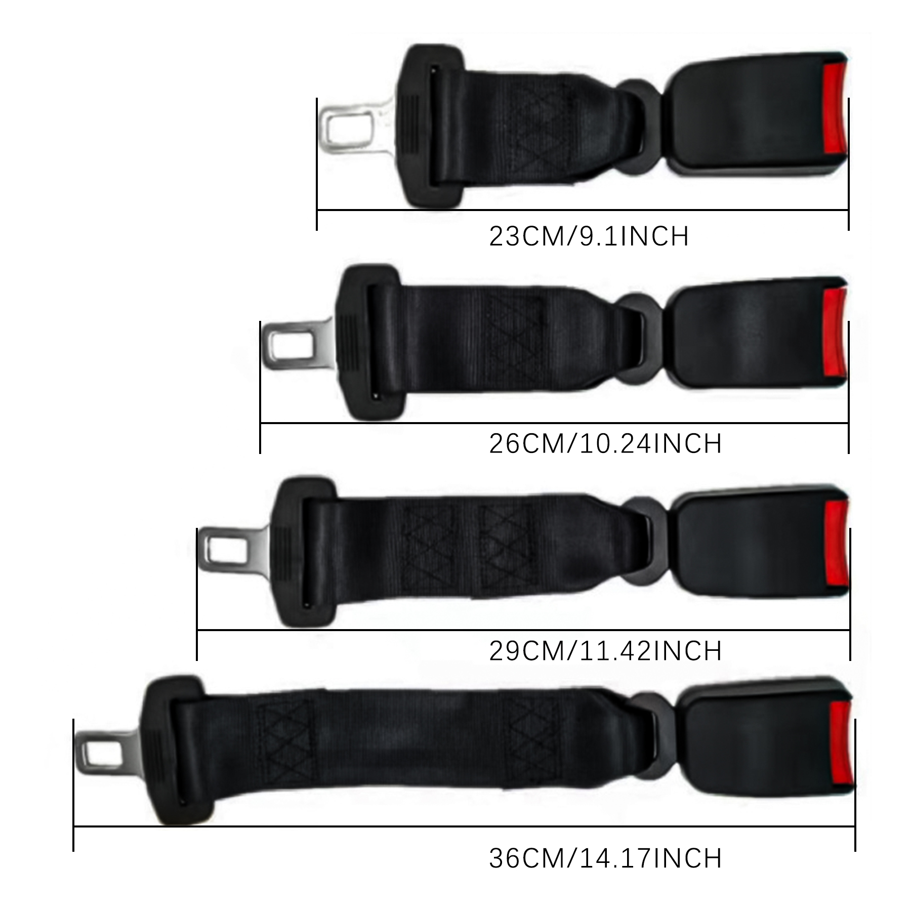 Universal Metal Seat Belt Extender Car Seat Buckle Extender Compatible ...