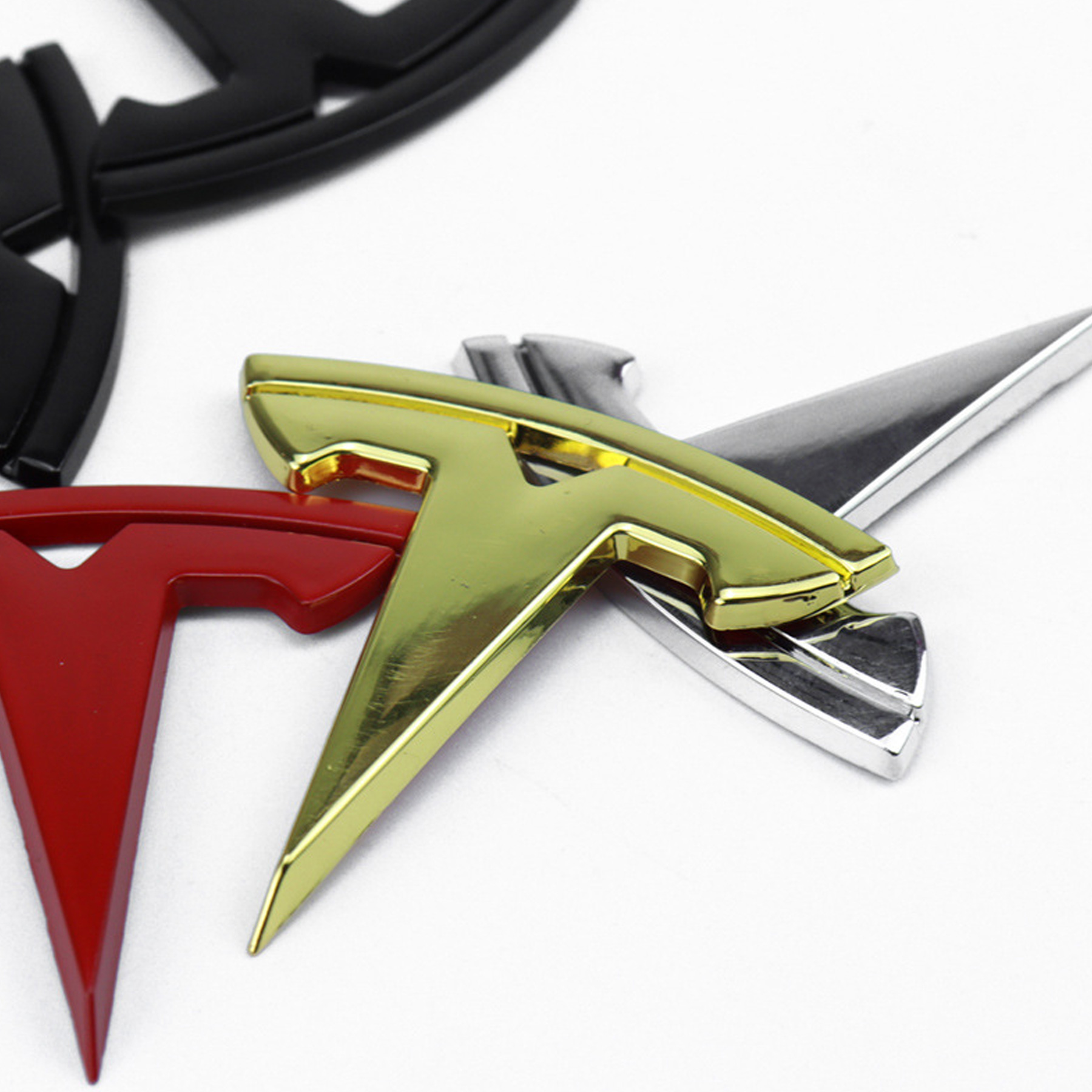 Tesla Stickers Non-Fading Steering Wheel Emblem Badge for All Car ...