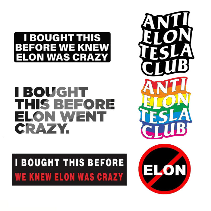 Tesla Stickers I Bought This Before We Knew Elon Was Crazy Non-Fading ...